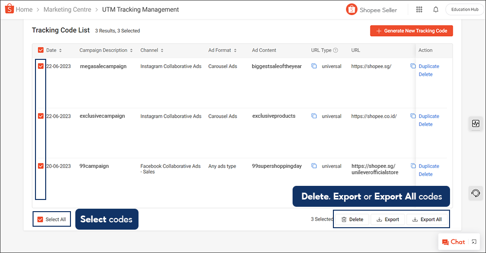 Managing UTM Tracking Codes | MY Seller Education [Shopee]