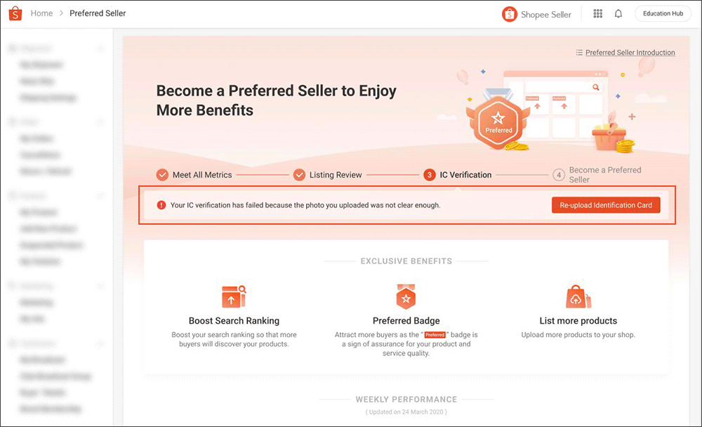 Preferred Seller IC submission | MY Seller [Shopee]