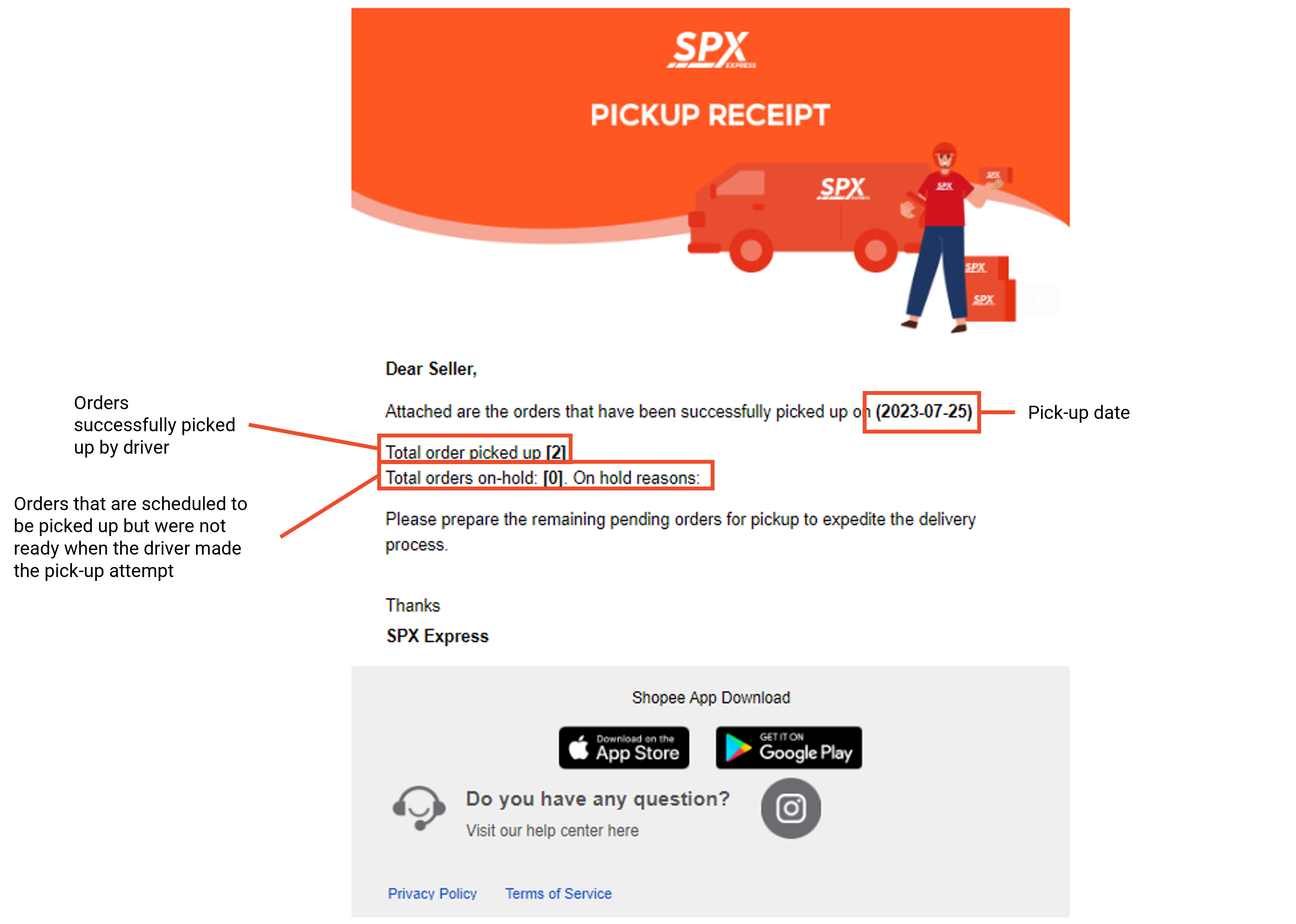 SPX Express Pickup E-Receipt | Shopee MY Seller Education Hub