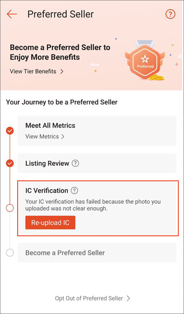 Preferred Seller IC submission | MY Seller [Shopee]